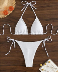 Solid Color Thread Cloth Sexy Bikini